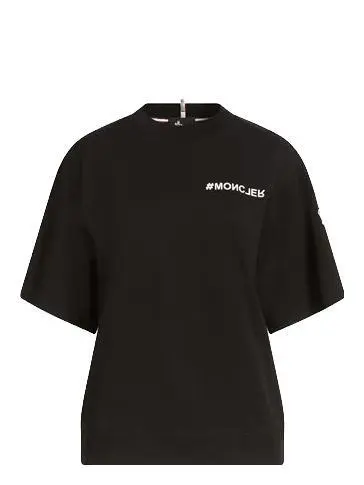 Moncler T-shirt In Cotton Jersey - Black