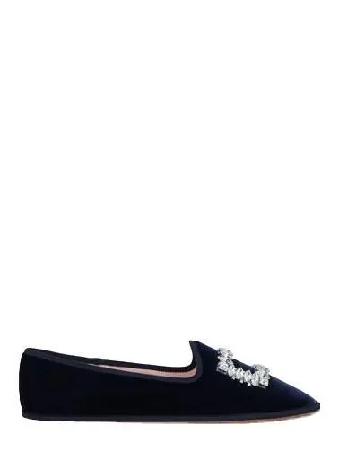ROGER VIVIER Textile Loafers - Navy