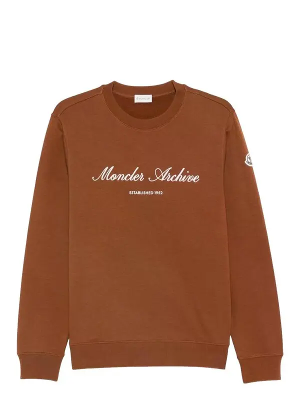 Moncler Logo-patch Sweater - Brown