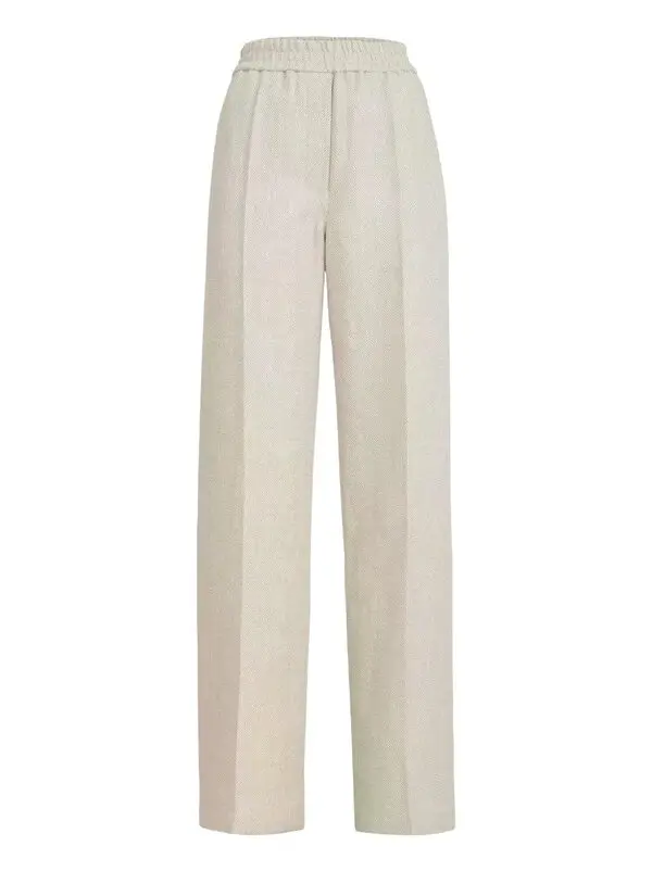 Brunello Cucinelli Elasticated-waistband Trousers - Neutrals