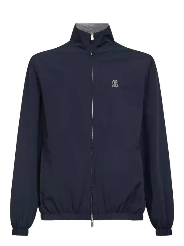 Brunello Cucinelli Logo-detail Jacket - Blue