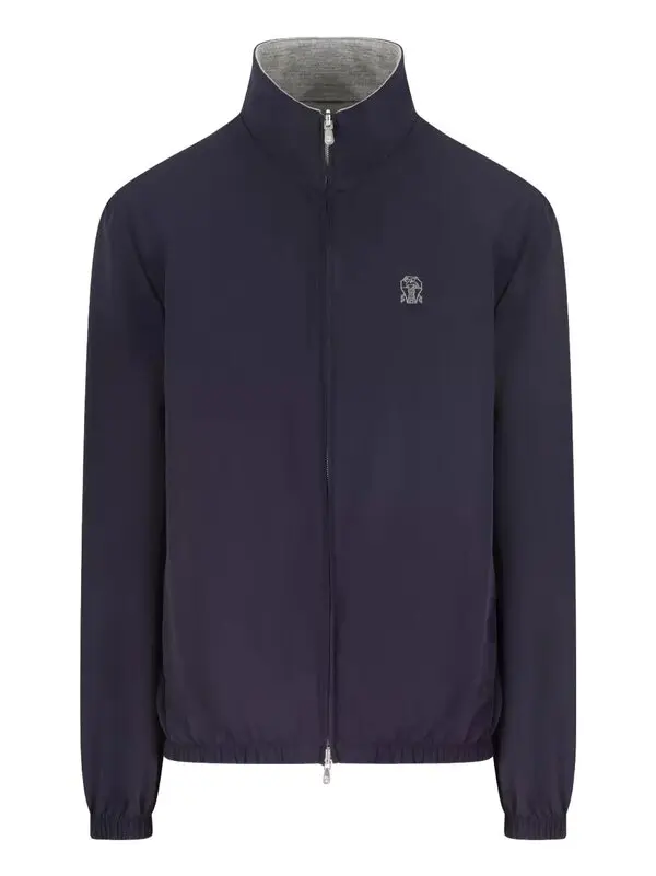 Brunello Cucinelli Logo Jacket - Ckm43 Navy Blue