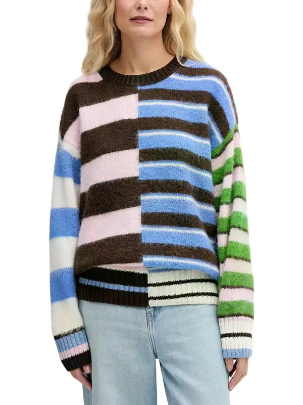 Stine Goya Striped Color-block Sweater - Blue
