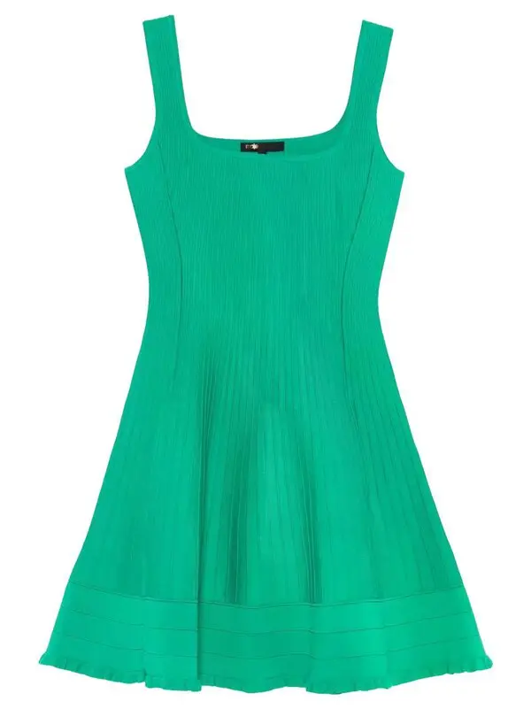 Maje Square-neck Mini Dress - Green