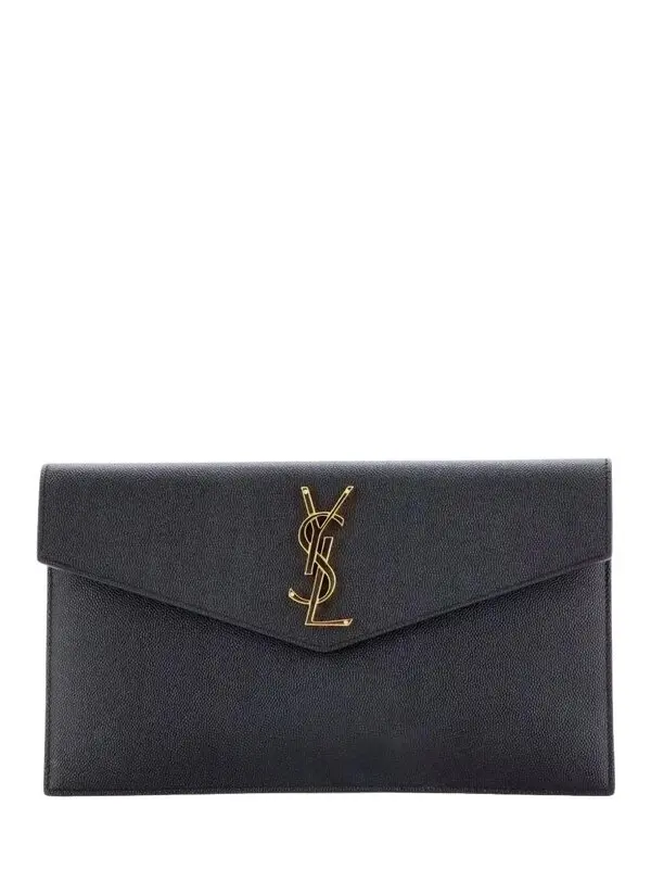 Saint Laurent Uptown Leather Pouch - Black