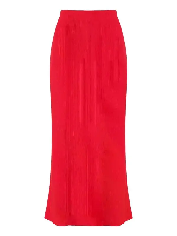 GLORIA COELHO X Isabella Fiorentino Split Midi Skirt - Red