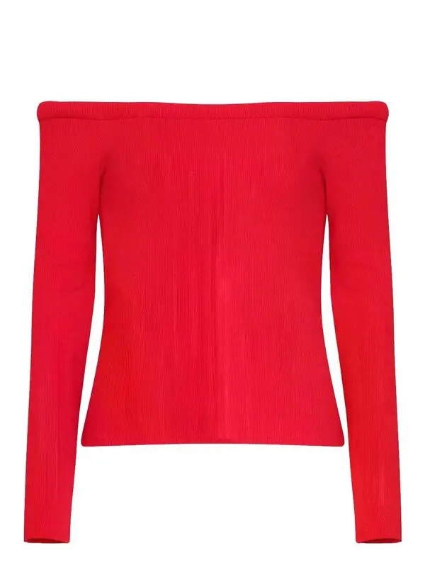 GLORIA COELHO X Isabella Fiorentino Off-shoulder Top - Red