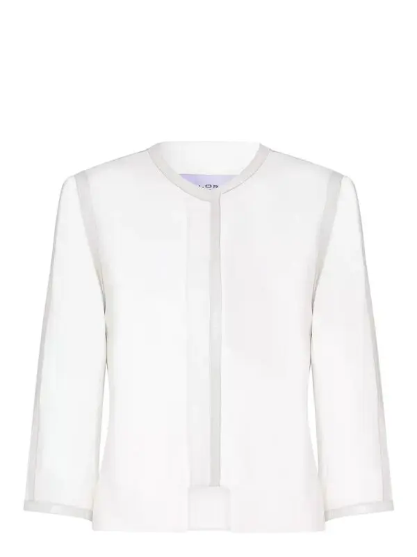 GLORIA COELHO Trim-detail Jacket - White