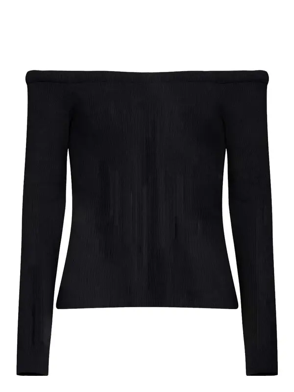 GLORIA COELHO X Isabella Fiorentino Off-shoulder Top - Black