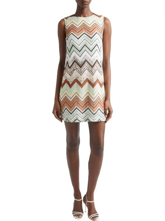 Missoni Zigzag Knit Minidress - Blue Orange Green Tones