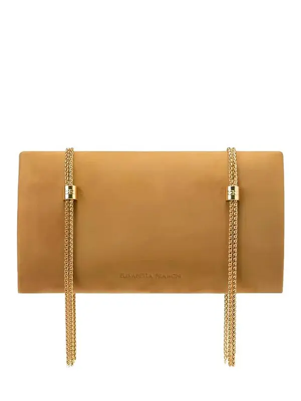 Elisabetta Franchi Logo Shoulder Bag - Neutrals