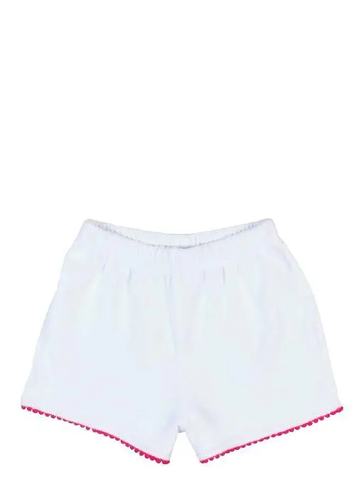 FLORENCE EISEMAN Terry Shorts With Pom Poms - White
