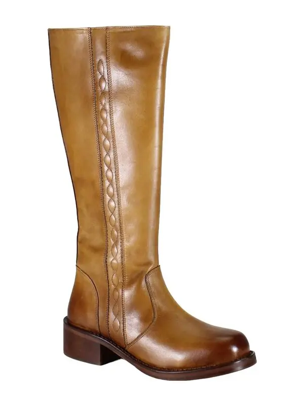 DIBA TRUE Leather Tall Riding Boot - Tan