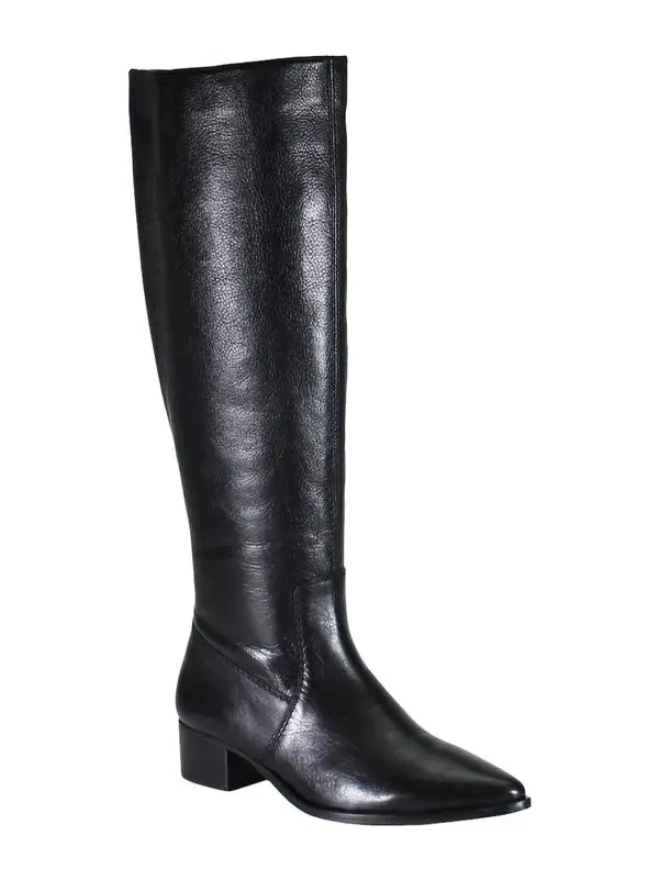 DIBA TRUE Dig Ital Leather Knee High Boots By - Black