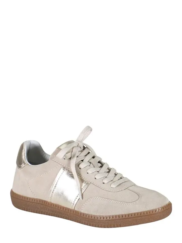 DIBA TRUE Suede Lace-up Sneakers - Shell/platino