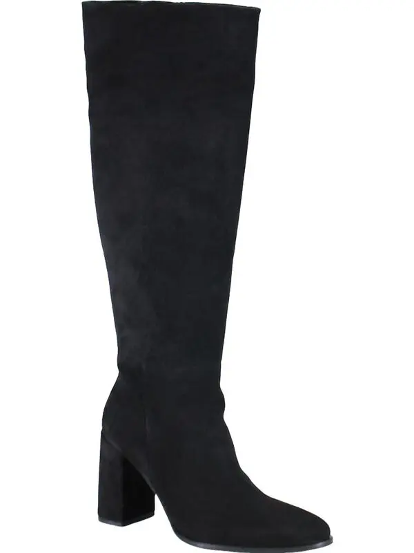 DIBA TRUE Suede Stove Pipe Tall Boot - Black