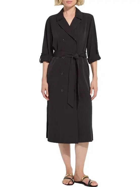 Lyssé Ellison Convertible Trench Dress - Black