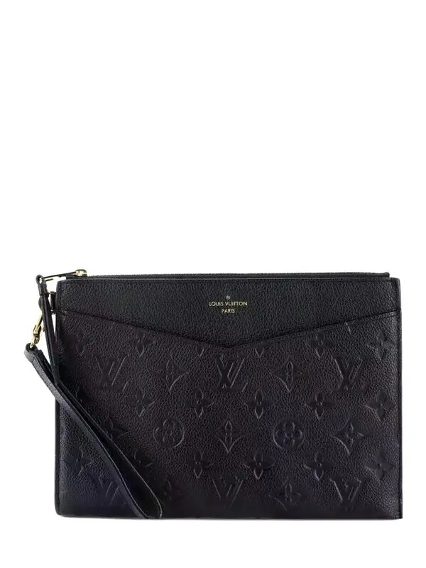 LOUIS VUITTON Pochette Melanie Monogram Empreinte Leather Mm - Black