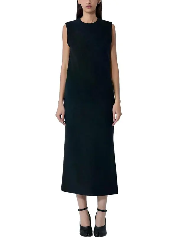 RIER Round-neck Midi Dress - Black