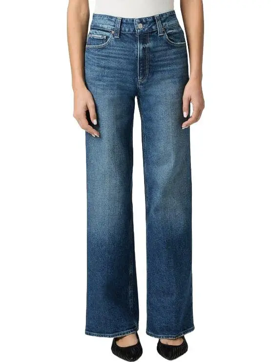 Paige Sasha High-waist Wide-leg Jeans - Matterhorn
