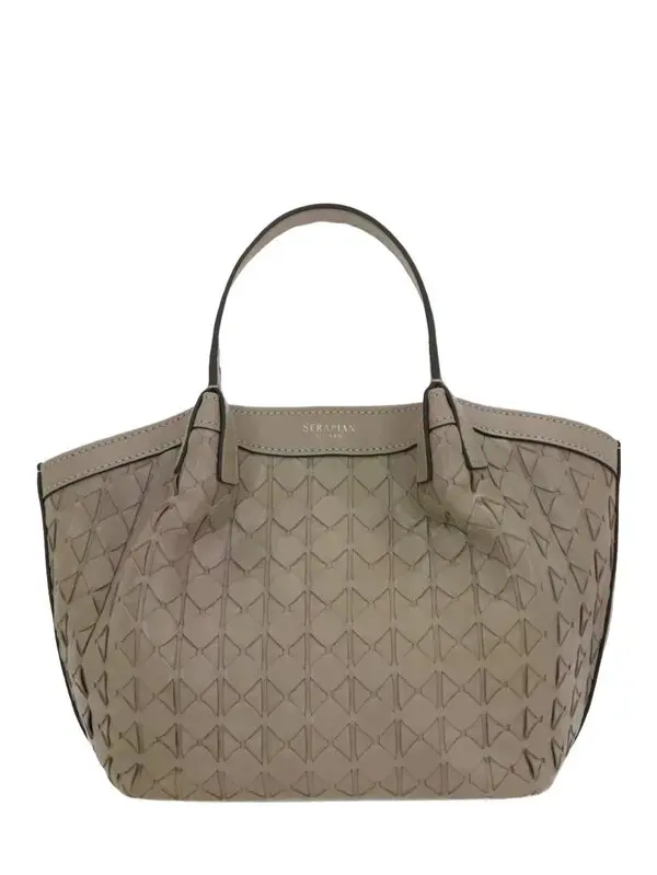 SERAPIAN Mini Secret Woven Tote Bag - Neutrals