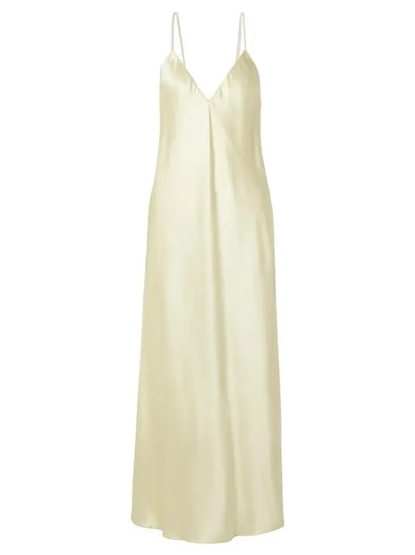 Khaite Taja Satin Maxi Dress - Yellow