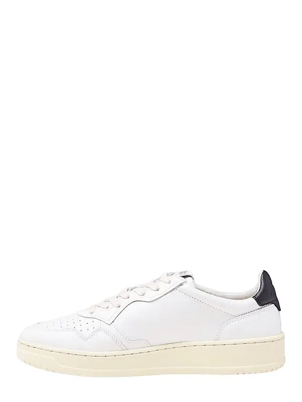 AUTRY 01 Low Leather Sneakers - Wht/black