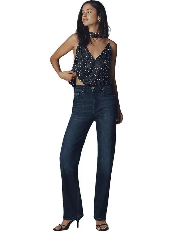 DL1961 Patti High-rise Straight Leg Jeans - Blue Cave