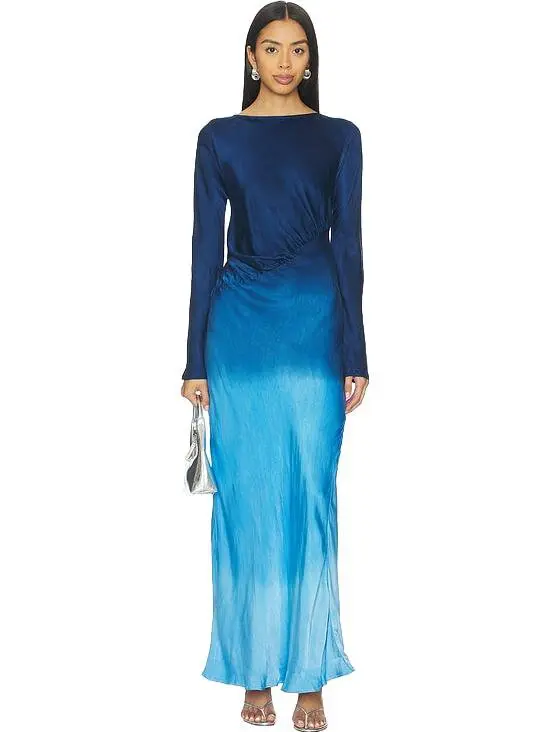 SWF Fluid Drape Maxi Dress - Blue