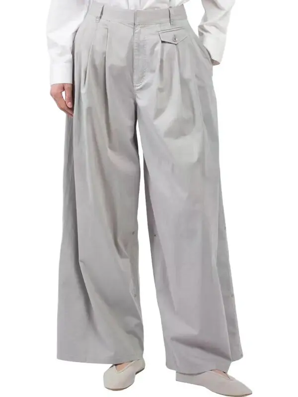 Tibi Pleat-front Trousers - Grey