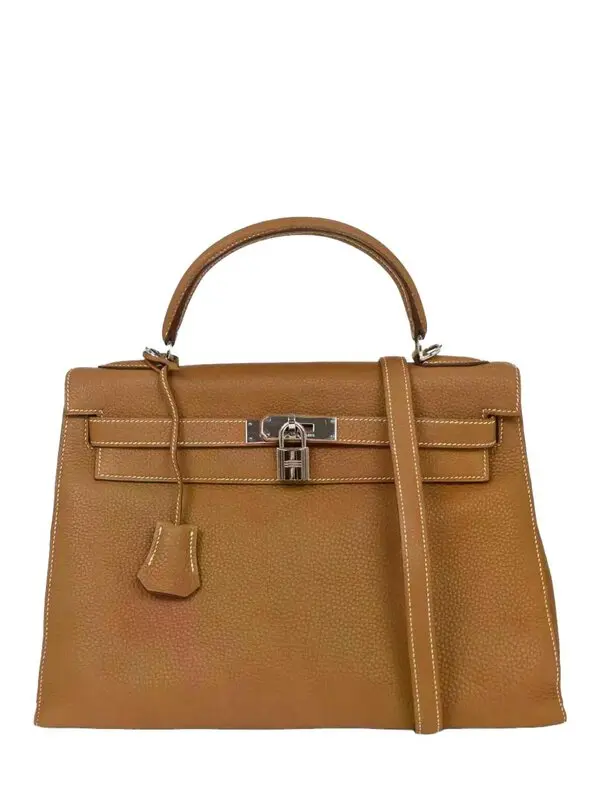 Hermès 2005 32 Kelly Sellier Two-way Leather Tote Bag - Brown
