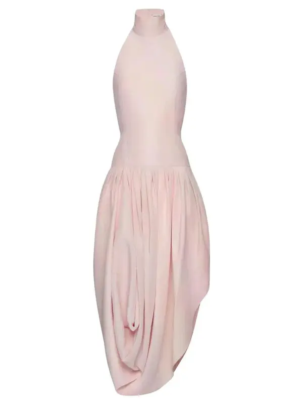 Magda Butrym Halterneck Draped Dress - Pink