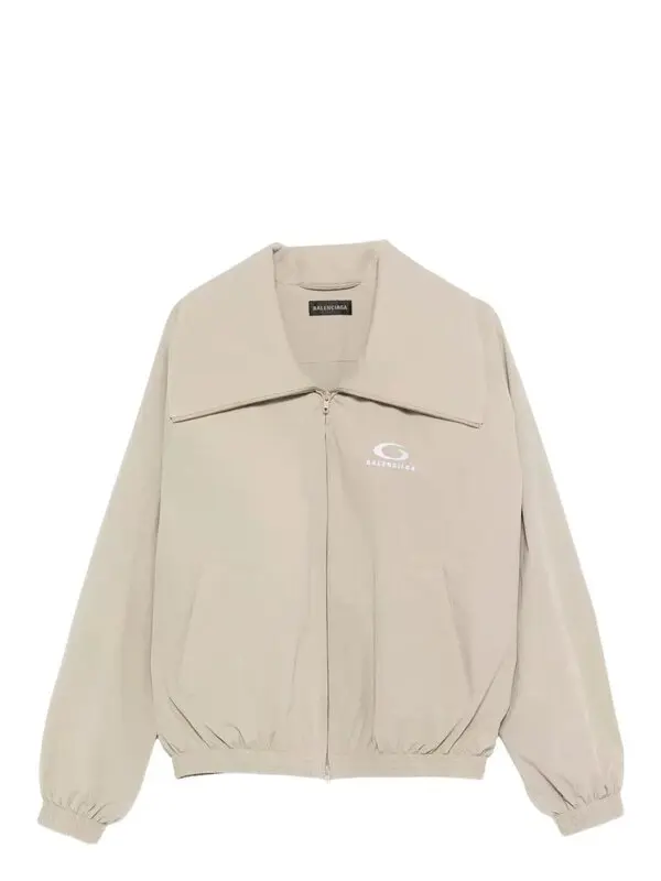 Balenciaga Logo Zip Jacket - Neutrals