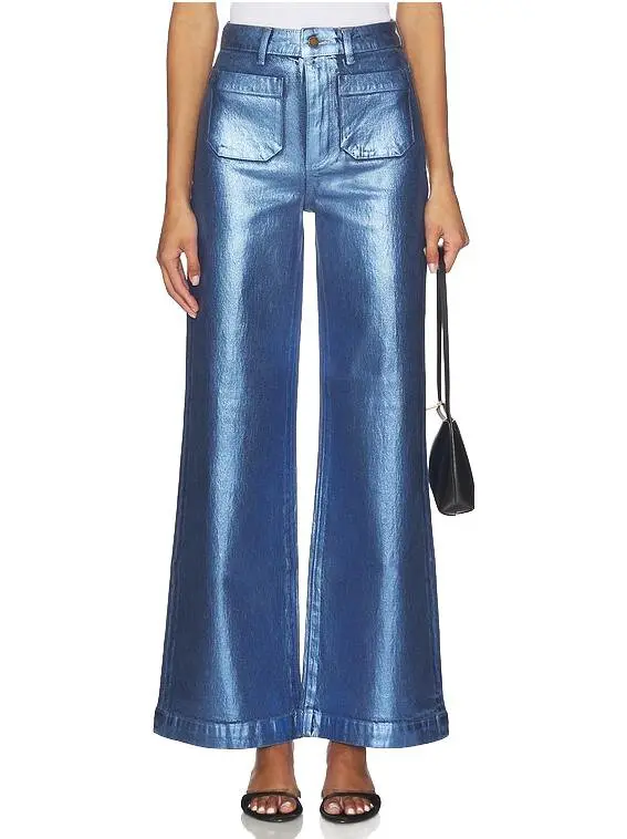 Rolla's Sailor Long Wide Leg Jeans - Blue Foil