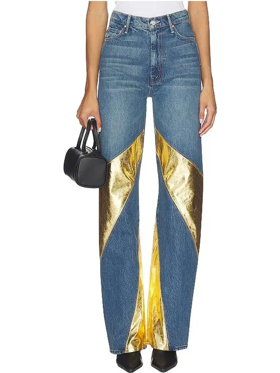 MOTHER The Spiral Saloon Heel Jeans - Good As Gold