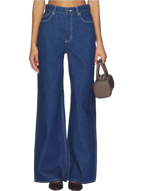 Rolla's Relaxed Sailor Long Wide Leg Jeans - Madame Blue
