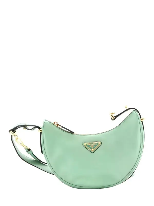 Prada Arque Half Moon Small Hobo Bag - Green