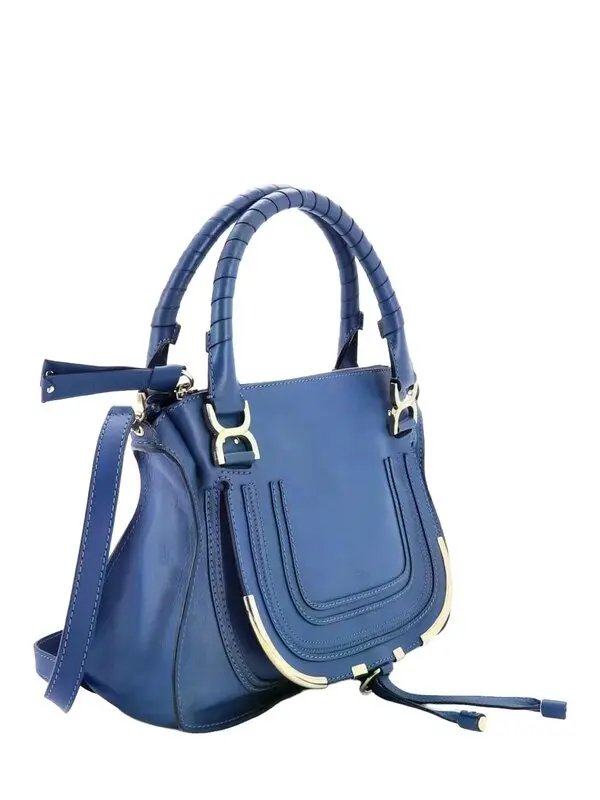 Chloé Marcie Leather Medium Satchel - Blue