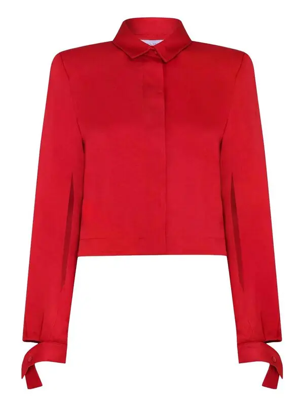 GLORIA COELHO X Isabella Fiorentino Colla Shirt - Red
