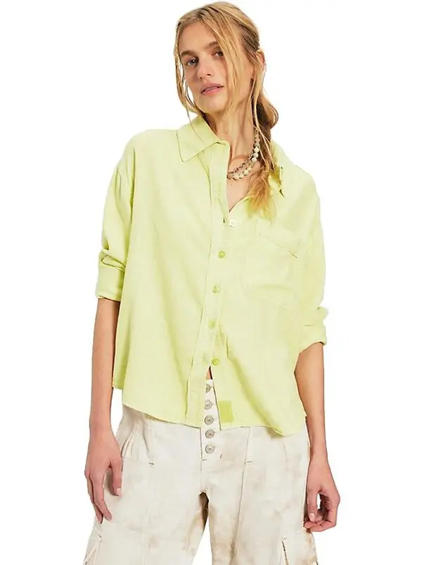 Free People We The Free Laurel Linen Button-down Top - Early Bloomer