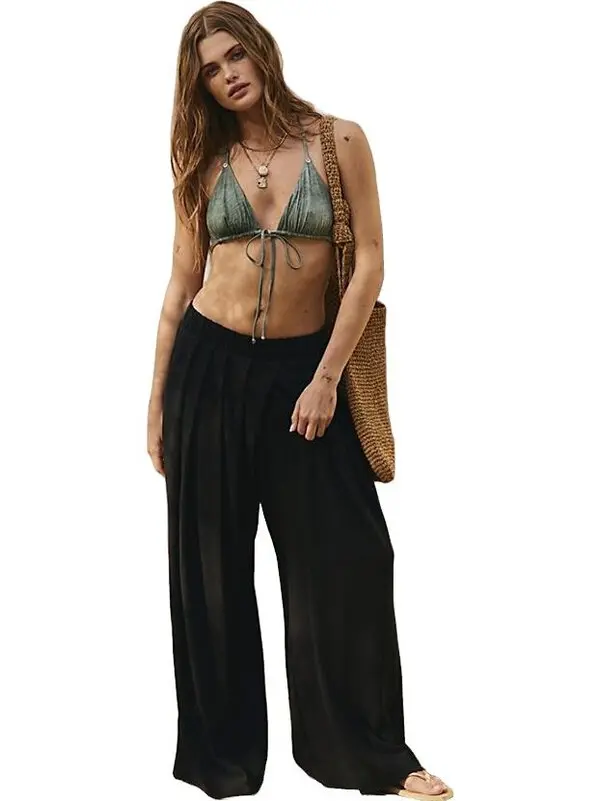 Free People Sloane Wide-leg Pants - Black