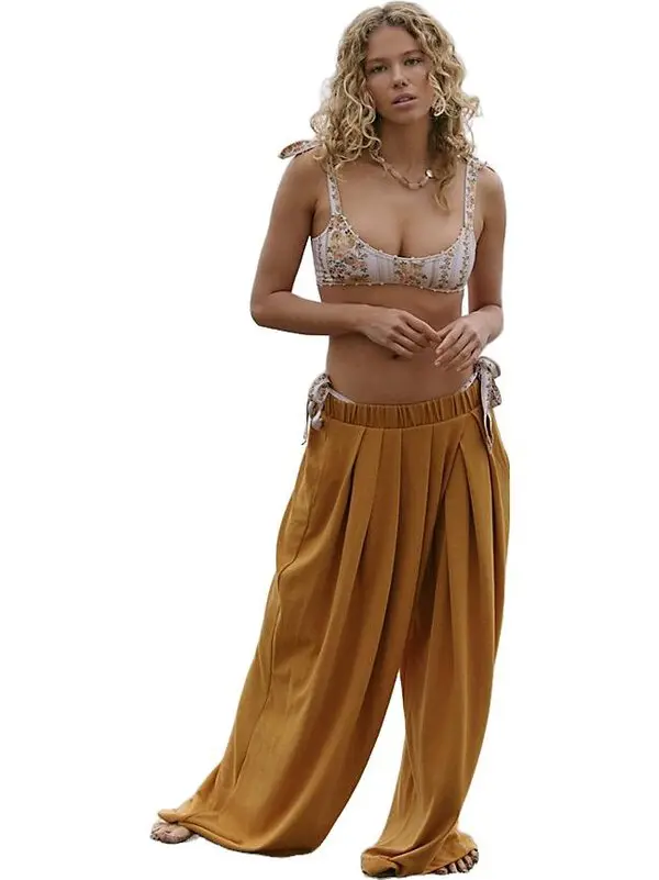 Free People Sloane Wide-leg Pants - Sunflower