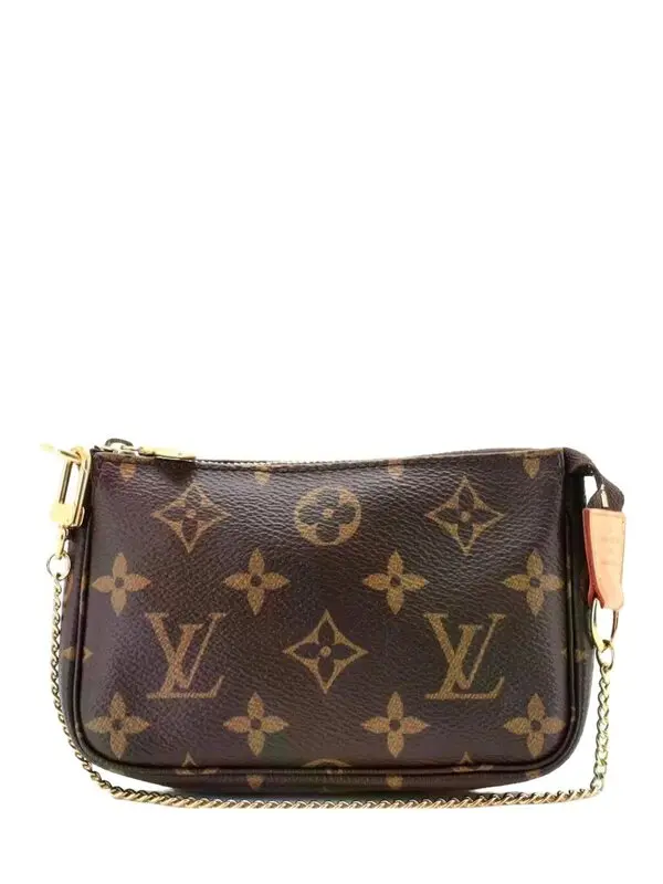LOUIS VUITTON Pochette Accessoires Monogram Canvas Mini Clutch - Brown