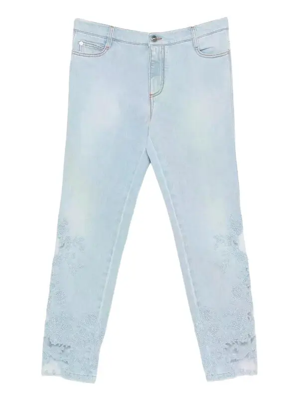 Ermanno Scervino Lace Detailed Jeans - Blue