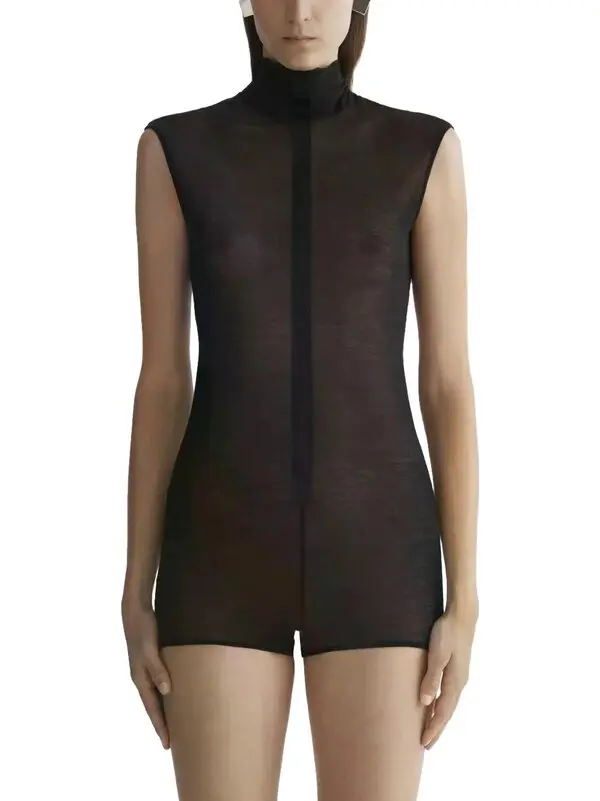 MUGLER Turtleneck Bodysuit - Black
