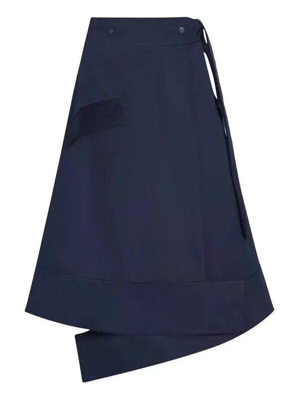GLORIA COELHO Asymmetric Pocket A-line Skirt - Blue