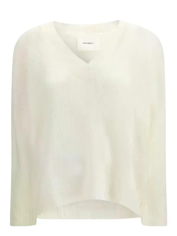 LISA YANG Leona V-neck Sweater - Neutrals