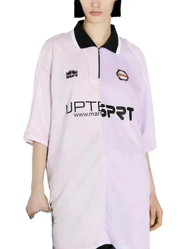 Martine Rose Half And Half Football Jersey - Purple