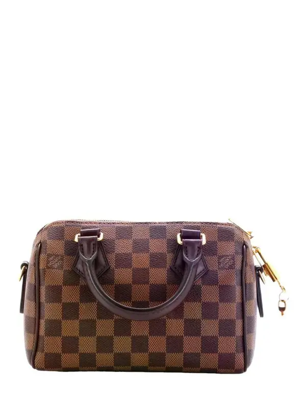 LOUIS VUITTON Speedy Bandouliere Damier 20 Satchel - Brown