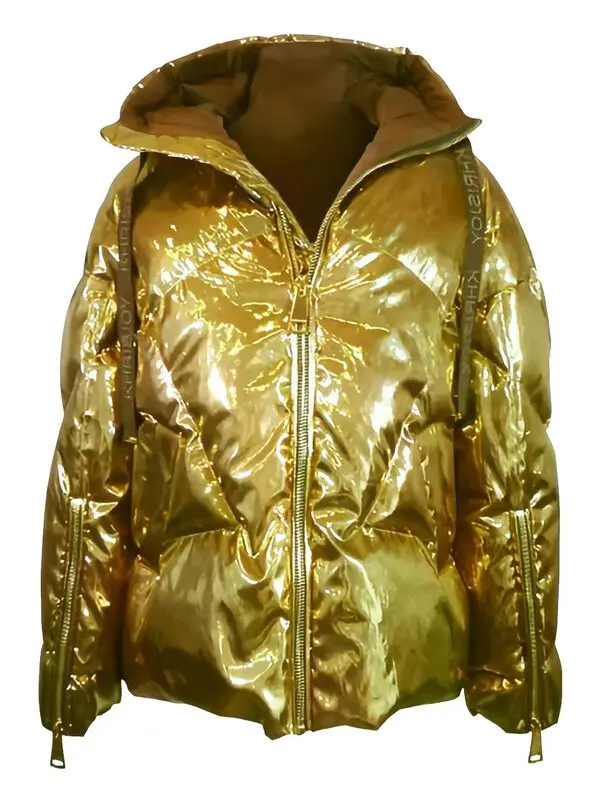 Khrisjoy Hooded Puffer Jacket - Gold